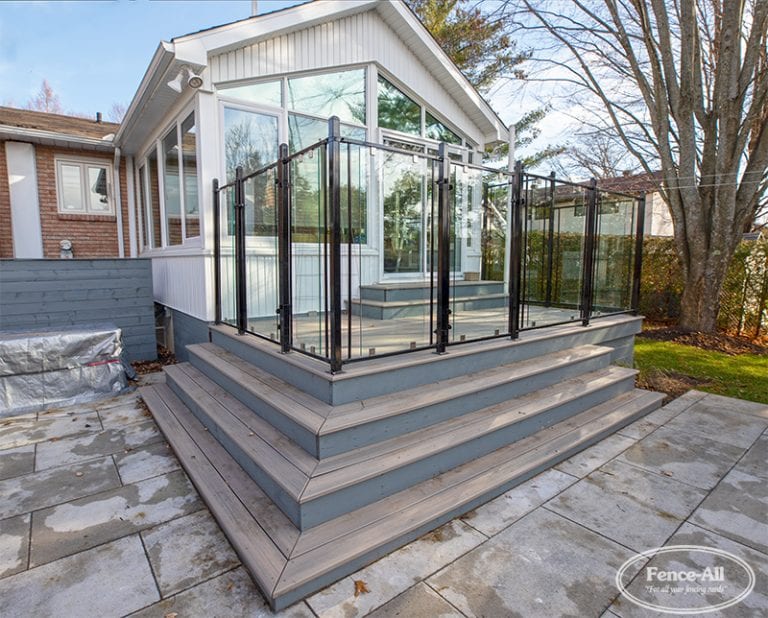Glass on Iron Railing | Products | Fence All | Ottawa, ON
