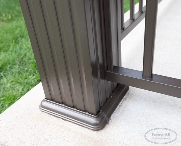 Square Fluted Aluminum Porch Post (or Wrap) | Products | Fence All ...