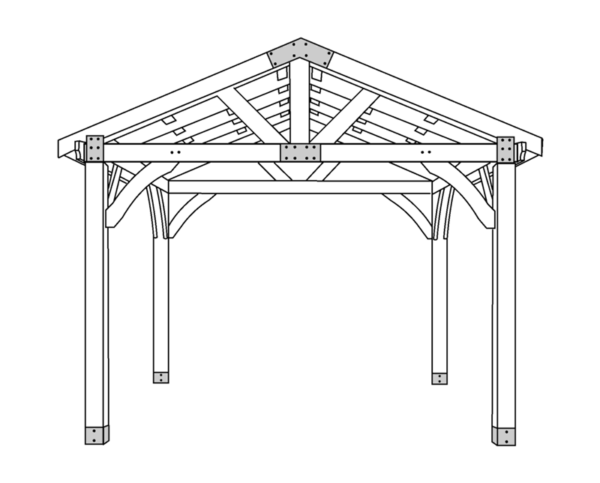 12x12 Patio Gazebo | Wood | Products | Fence All | Ottawa, ON
