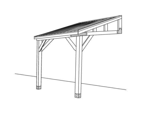 12x12 Attached Patio Gazebo | Wood | Products | Fence All | Ottawa, ON