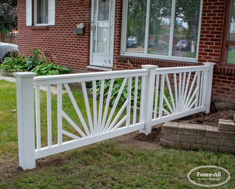 36" Sunburst Vinyl Railing | Products | Fence All | Ottawa, ON